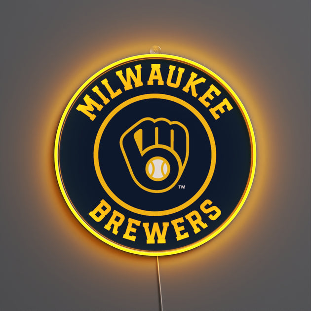 Milwaukee Brewers Rounded Logo, LED neon sign
