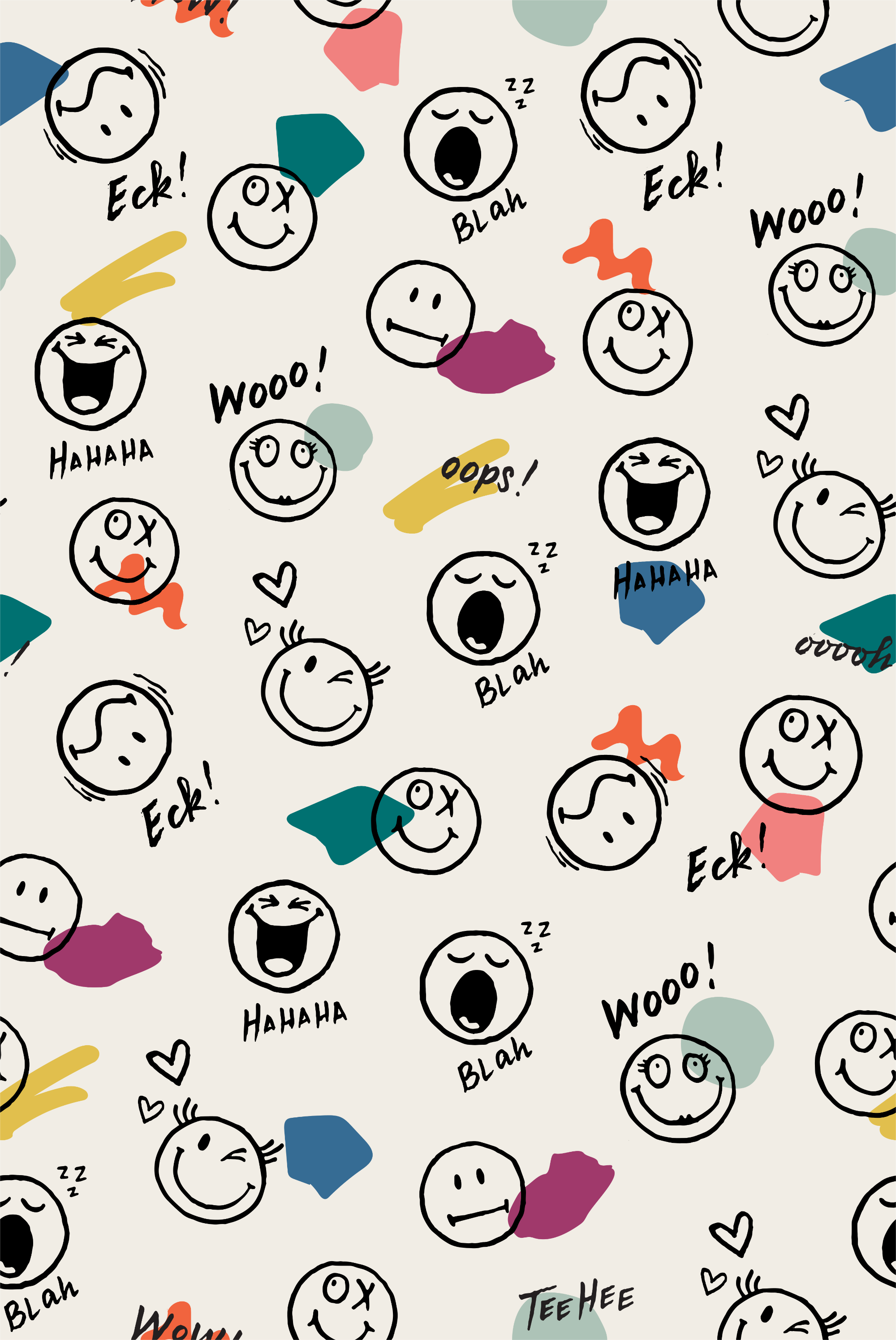 Colorful Smiley Faces Backgrounds