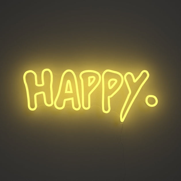 Happy by Gregory Siff, LED Neon Sign – YELLOWPOP